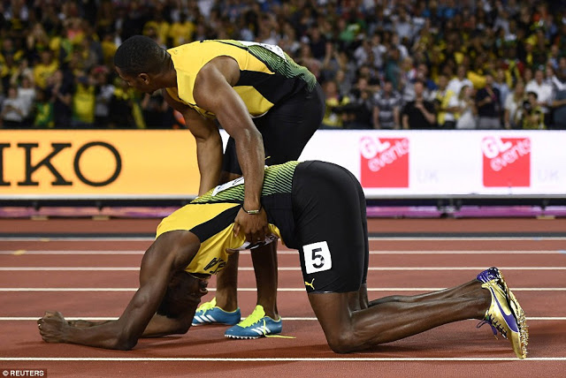 Photos: Usain Bolt Burst Into Tears Crying After He Pulls Out Of 4x100m ...